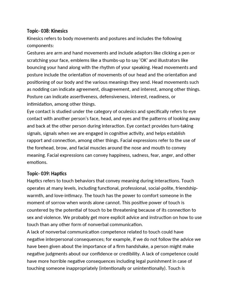 ENG-502 | PDF | Linguistics | Nonverbal Communication