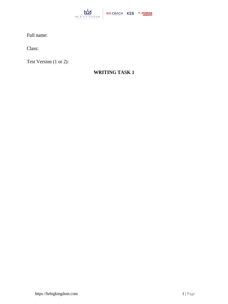 Test Answer Sheet (Writing) | PDF