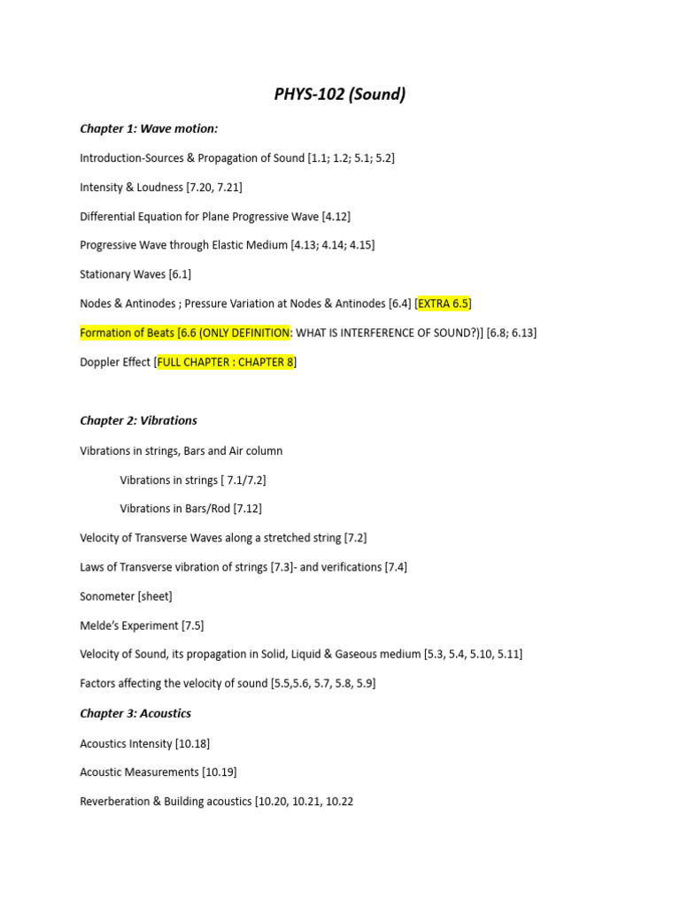 PHYS-102 Reference List | PDF | Technology & Engineering