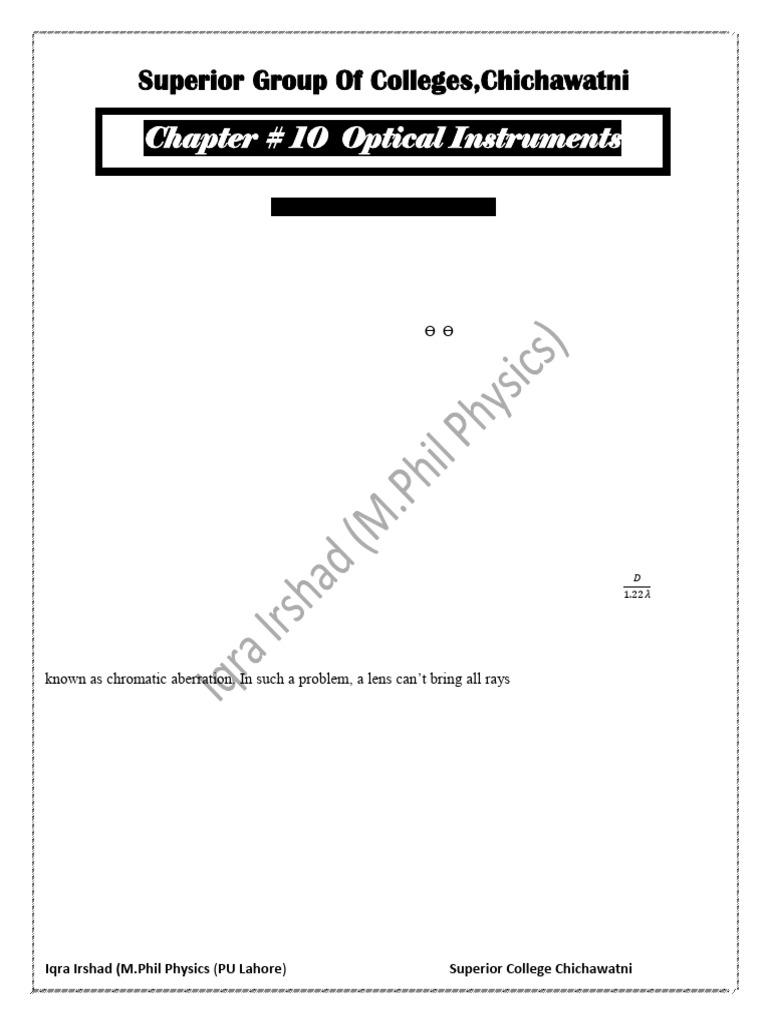 Physics ch 10. | PDF | Optics | Fiber Optic Communication