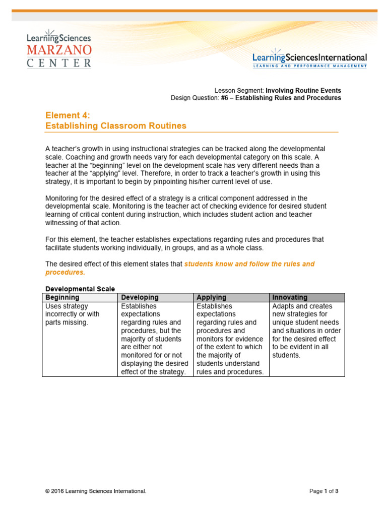 Enhanced Developmental Scale E4 | PDF | Learning | Teachers