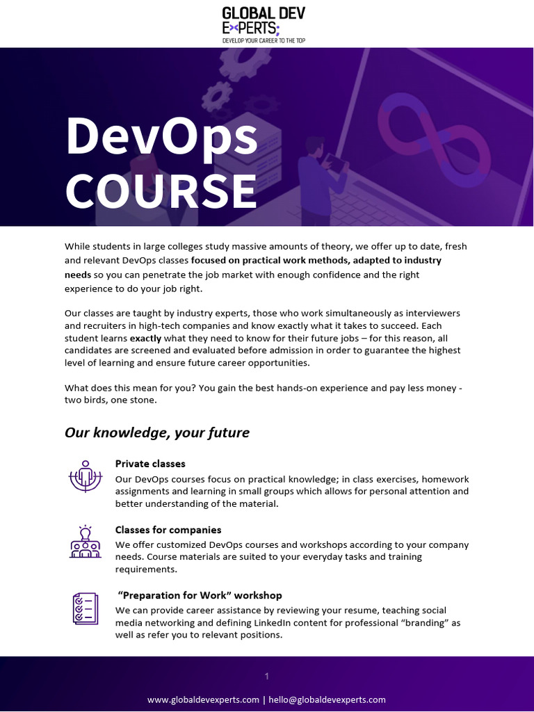 DevOps_Course_Syllabus_GDE | PDF | Cloud Computing | Amazon Web Services