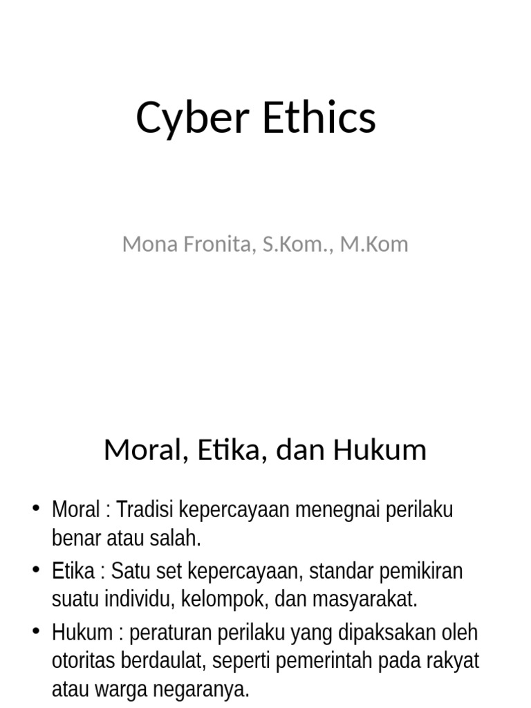 Cyber Ethics | PDF