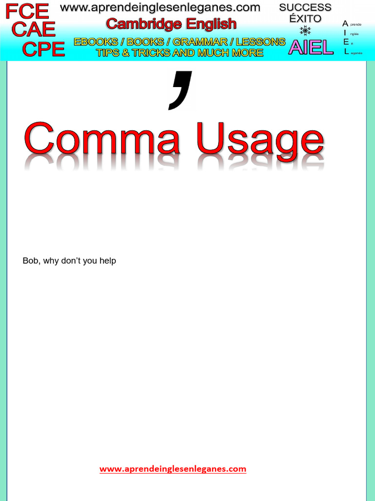 Comma Usage | PDF