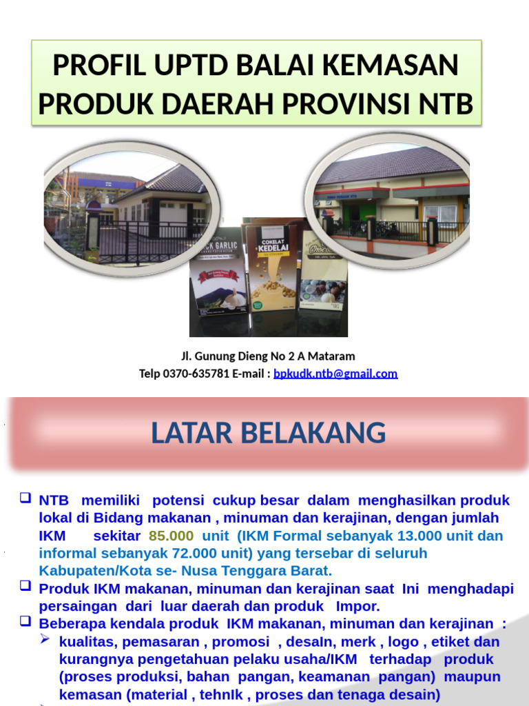 PROFIL UPTD BALAI KEMASAN Fix | PDF