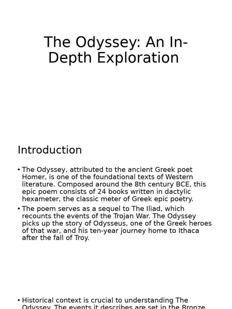 The Odyssey | PDF | Odyssey | Odysseus