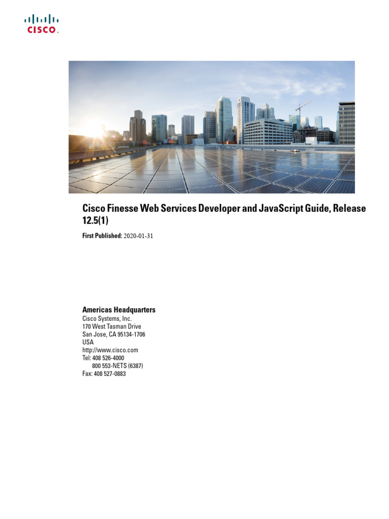 Cisco Finesse Web Services Developer JavaScript Guide Release 12.5 ...