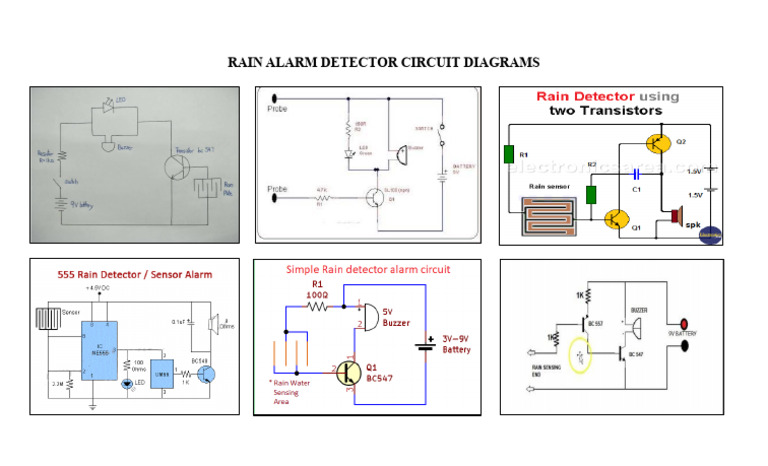 Rain Alarm Circuit Diagram | PDF