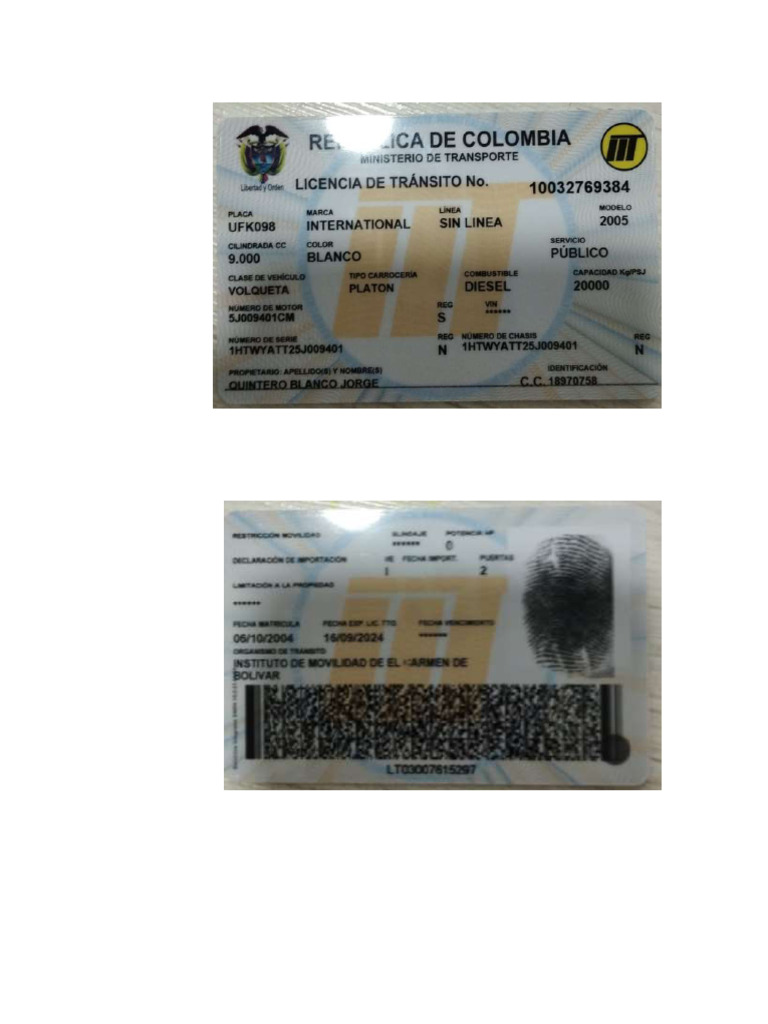 Documentos Volqueta Ufk 098 | PDF