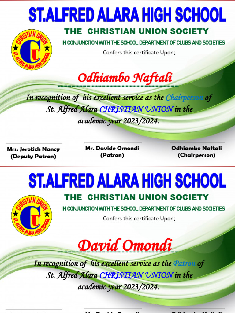 Alara - 2024 Cu Certs (Final) | PDF | Worship