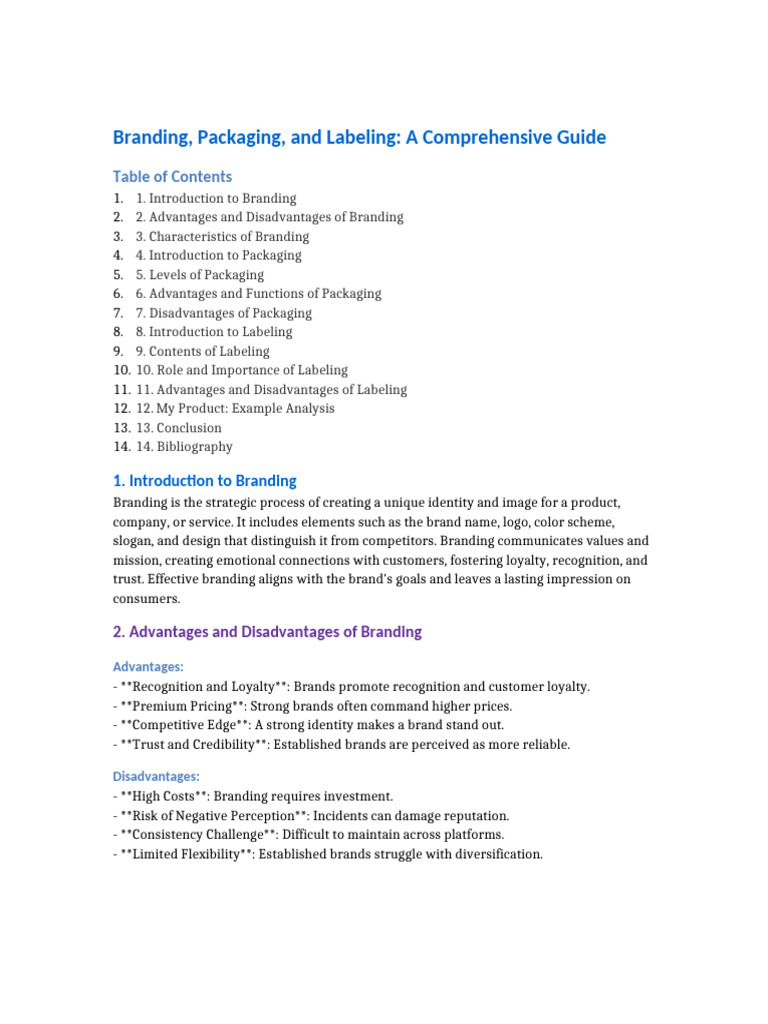 Branding Packaging Labeling Document Colorful | PDF | Brand | Packaging ...