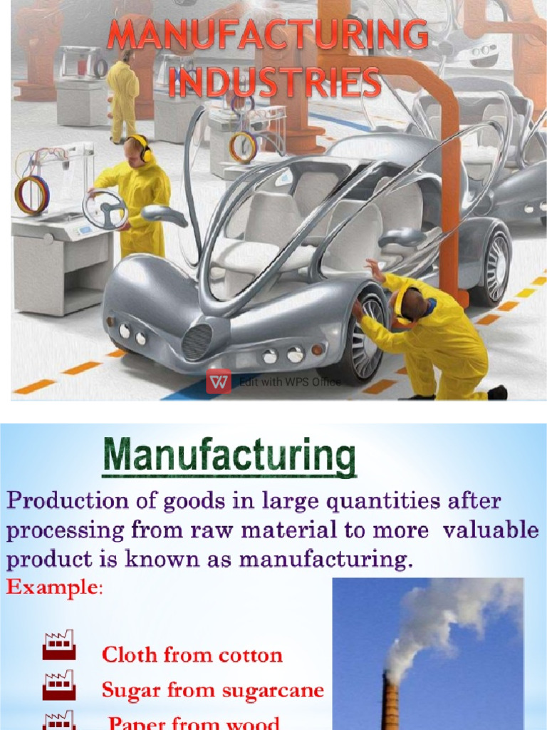 Manufacturing Industries Class 10 | PDF