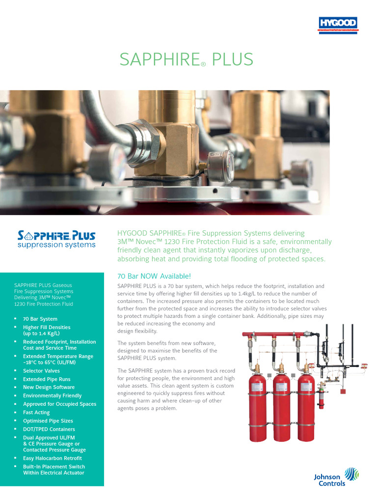 HYGOOD Sapphire Plus Suppression Systems | PDF | Pressure