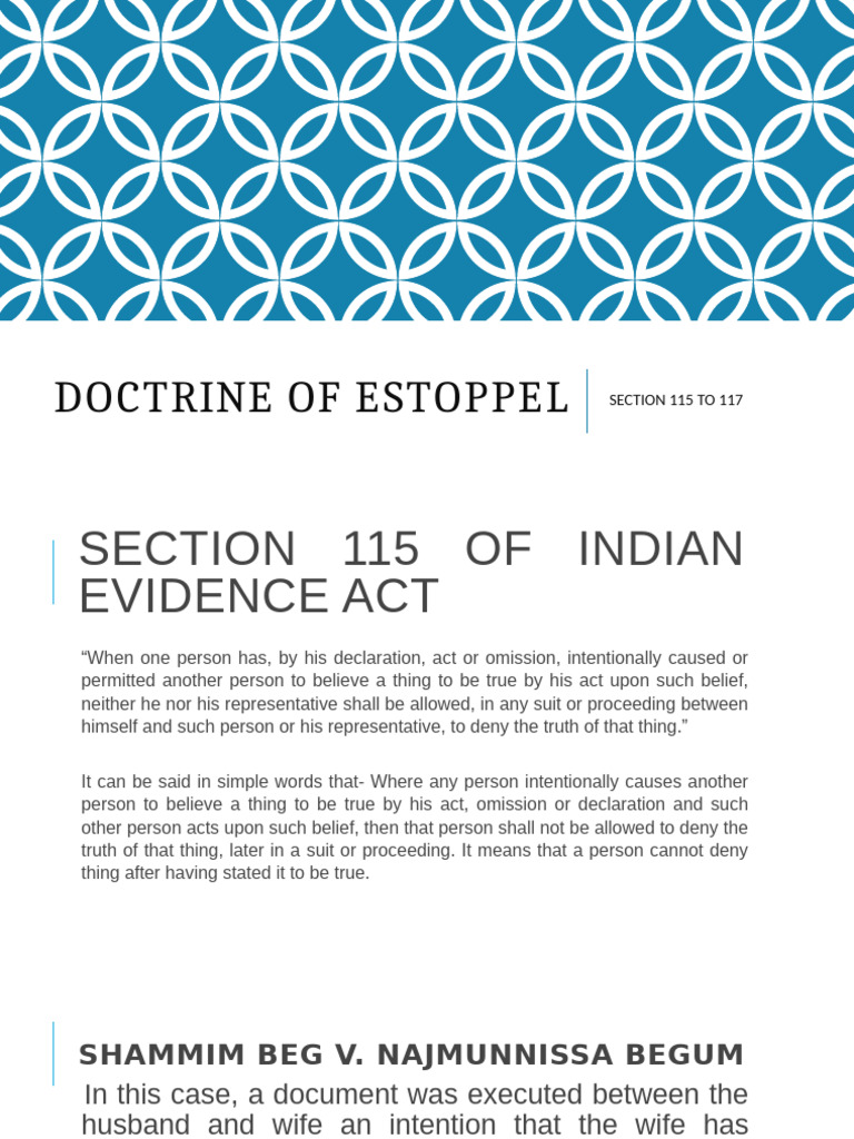 Legal Guide: Doctrine of Estoppel | PDF | Estoppel | Leasehold Estate
