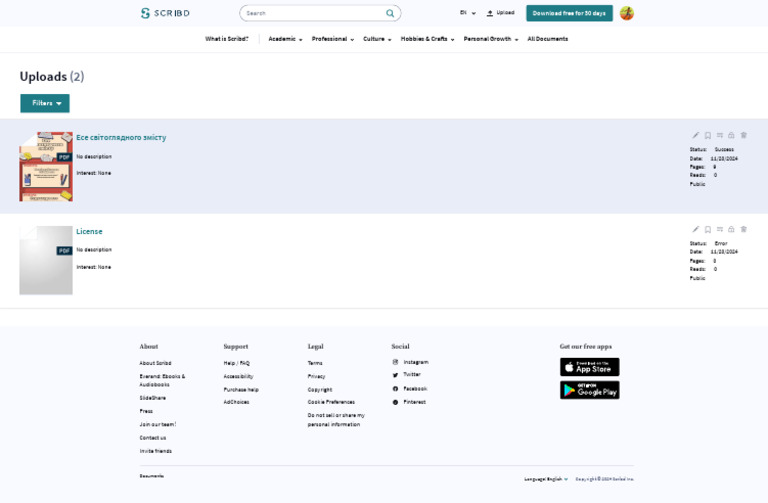 Uploads - Scribd | PDF | Scribd | Web 2.0