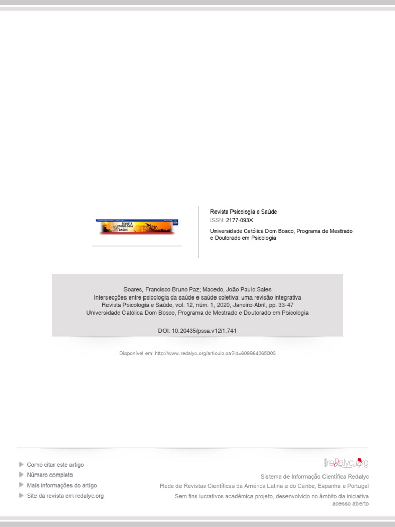 Artigo Psic Da Saude | PDF | Psicologia | Psicologia Social