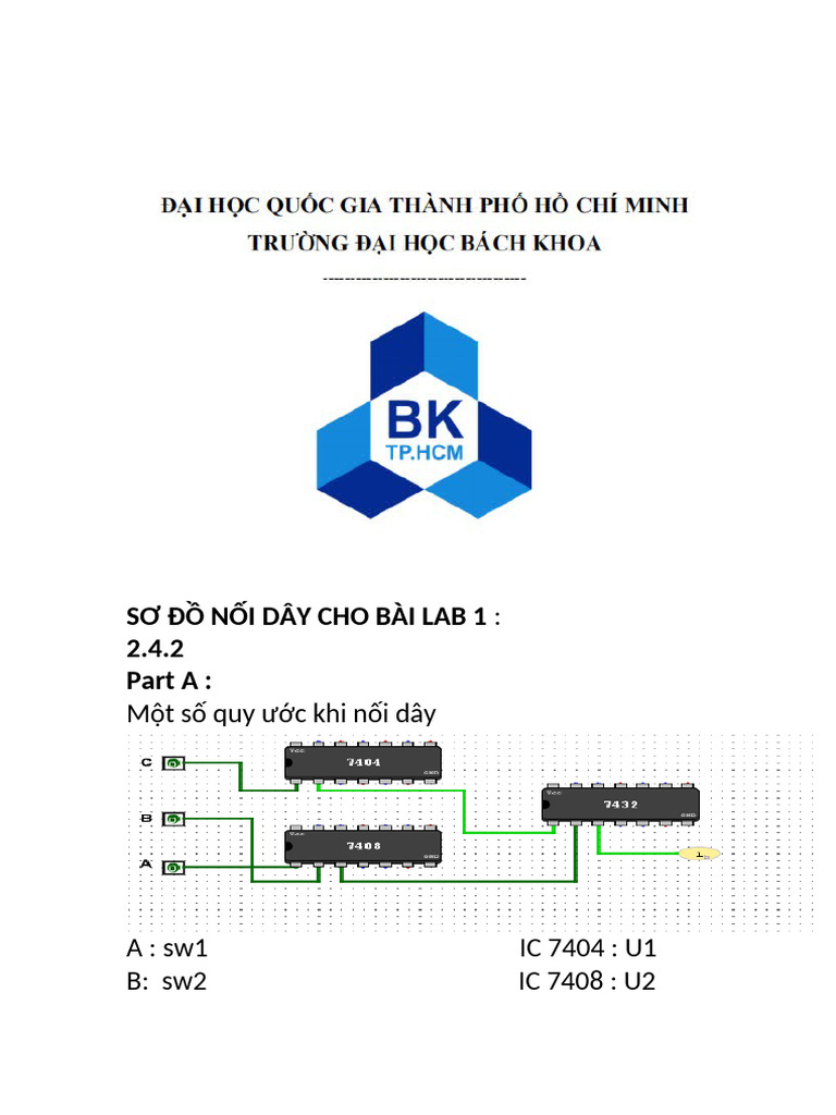 SƠ ĐỒ NỐI DÂY CHO BÀI LAB 1 | PDF