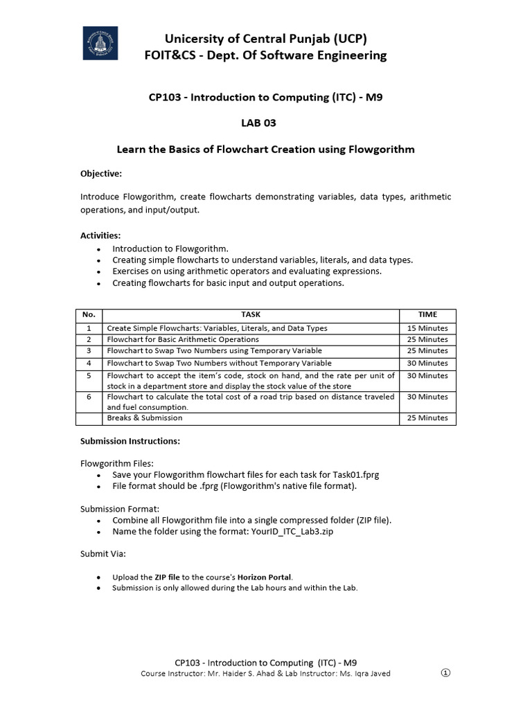 Lab03 - Intro To Flowgorithm | PDF | Computer File | Data Type
