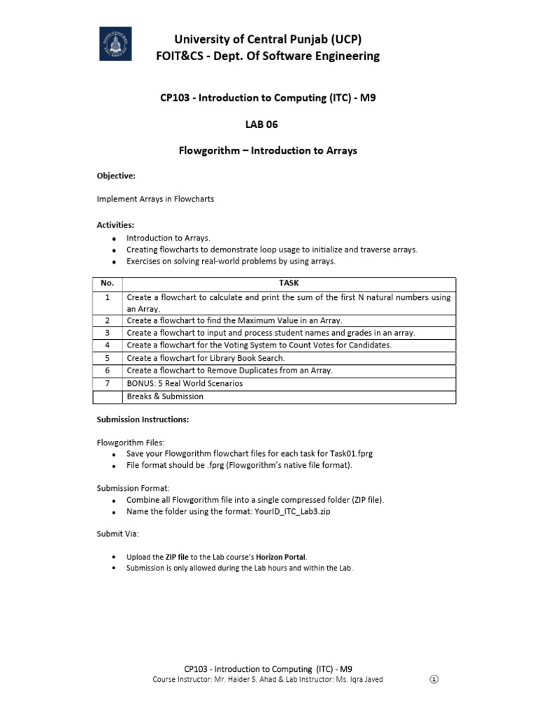 Lab06 - Arrays | PDF | Control Flow | Computer File Lab06 - Arrays | PDF | Control Flow | Computer File