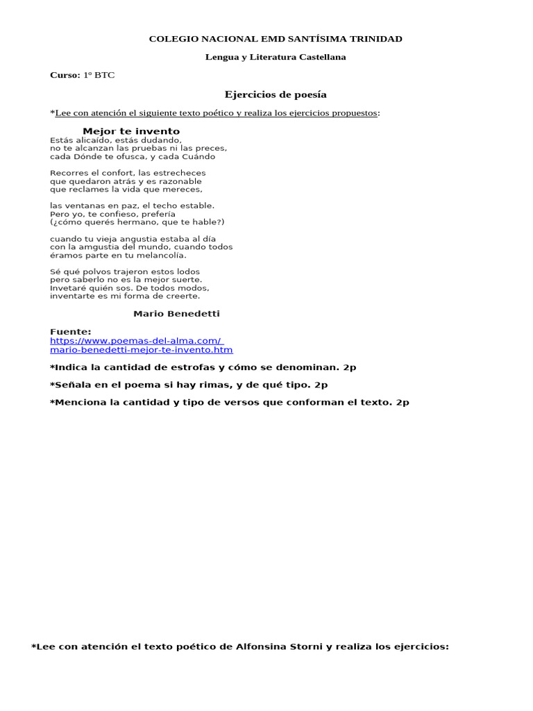 Ejercicios de Poesía | PDF | Poesía