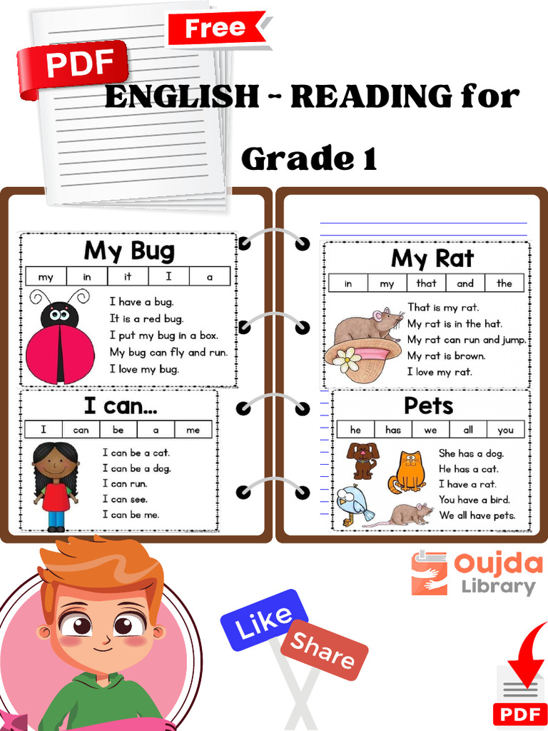 ENGLISH - READING For Grade 1 | PDF