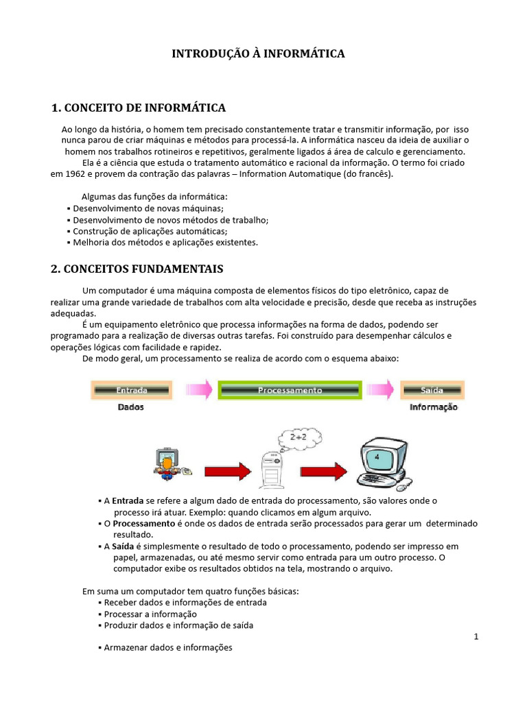 Introdução à Informática e Computadores | PDF | Armazenamento de dados ...