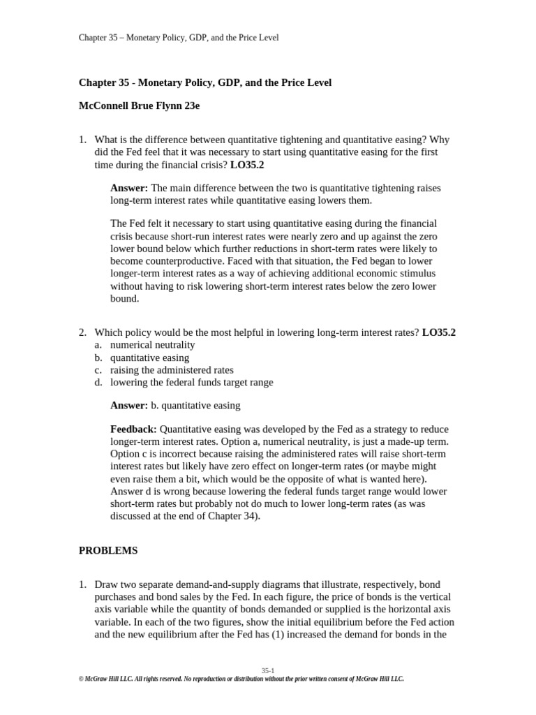 Monetary Policy and Economic Impact | PDF | Demand Curve | Supply ...