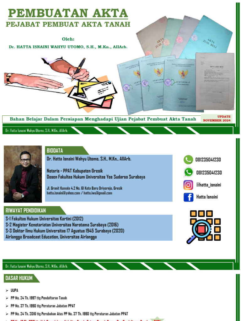 Pembuatan Akta PPAT - 2024 | PDF