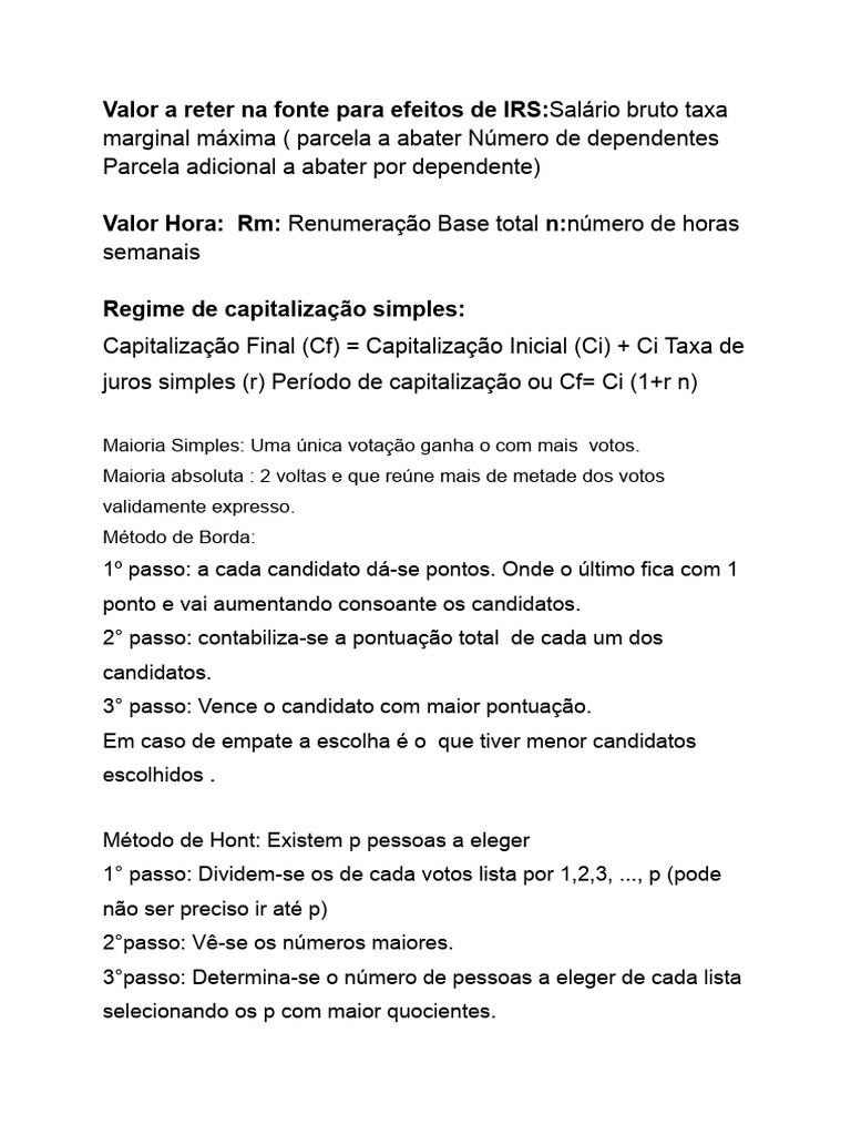 Formulário Matemática | PDF