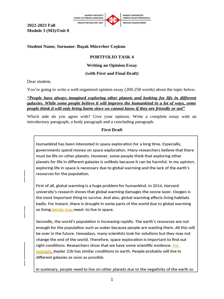Başak Mücevher Coşkun Task 4 Final Draft | PDF | Earth | Climate Change