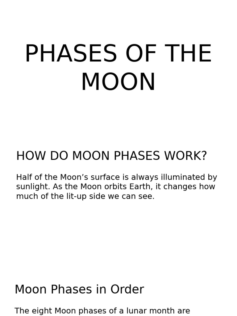 Understanding Moon Phases Explained | PDF