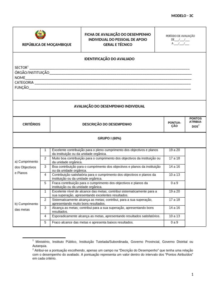 SIGEDAP Ficha de Avaliacao Pessoal Apoio | PDF | Aprendizado