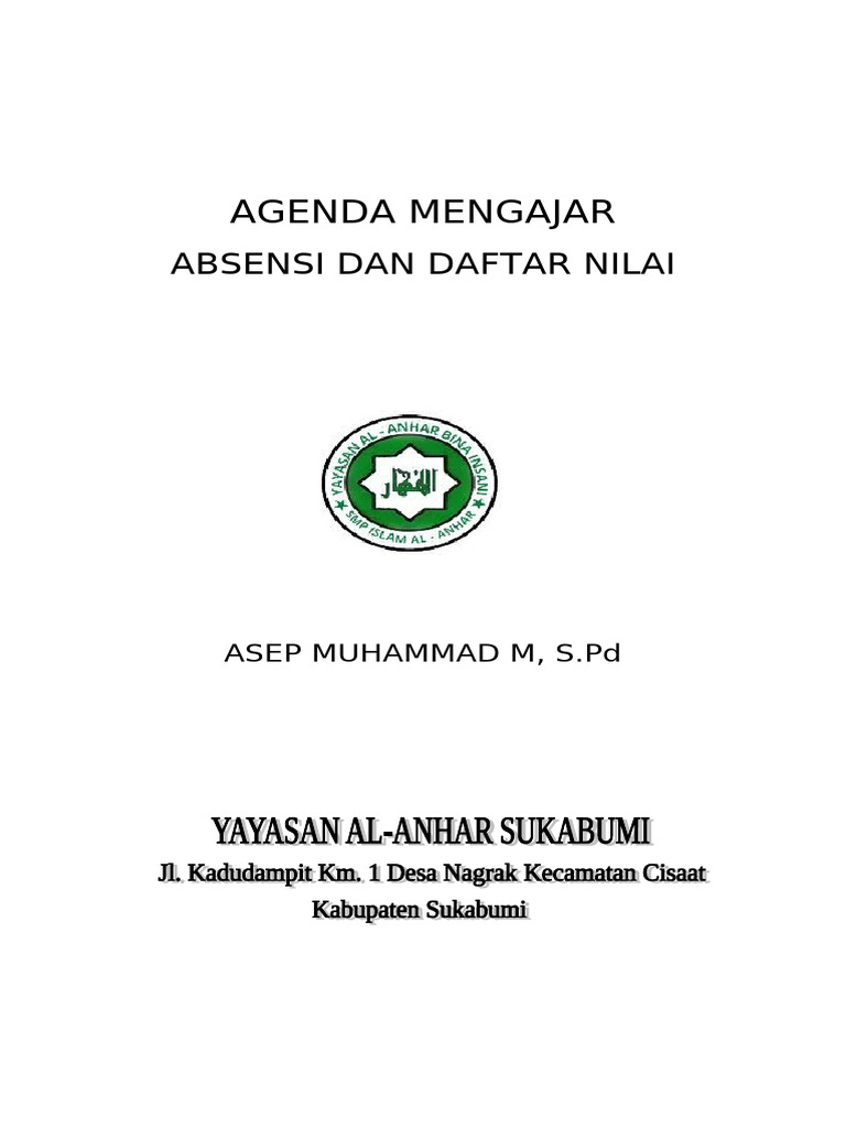 Cover Absensi Guru | PDF