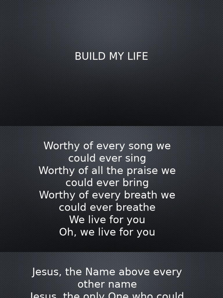 Build My Life | PDF
