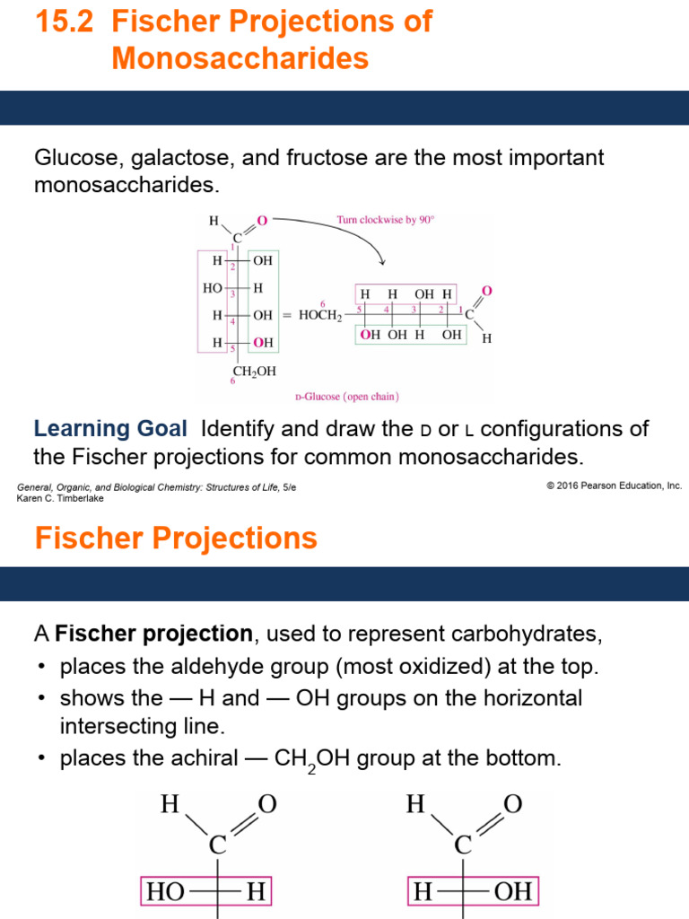 CH15 2 Fischer Projections Monosaccharides GOB Structures 5th Ed | PDF ...