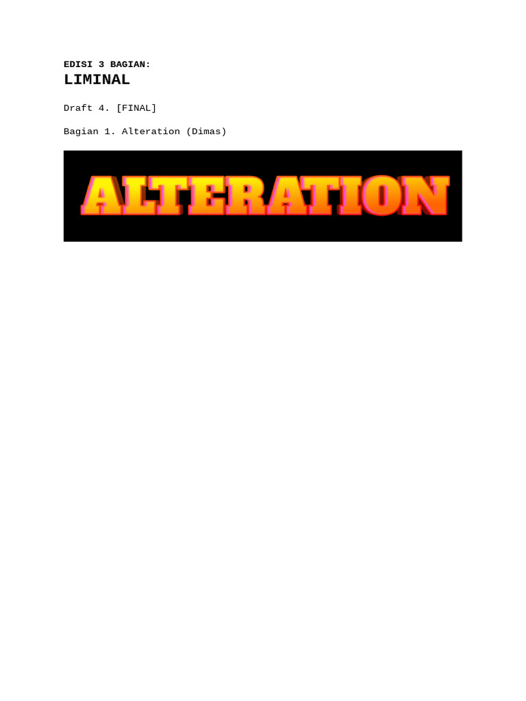 Liminal - Draft 4 (ALT FINAL) | PDF