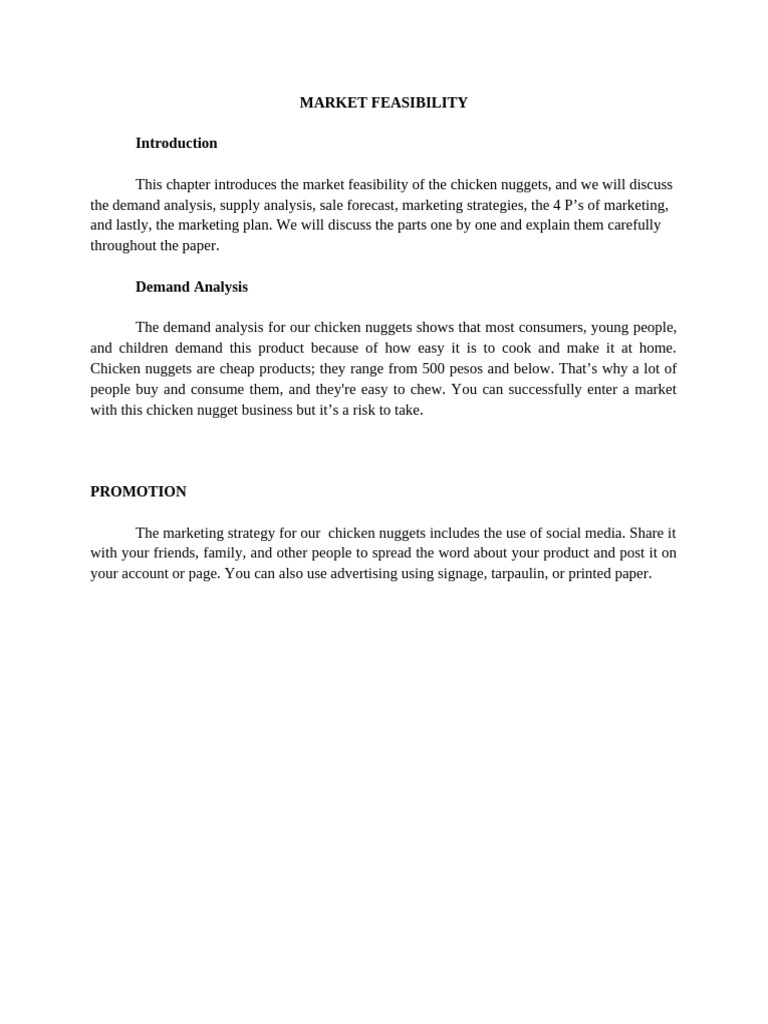 Chapter 2 - Market Feasibility (Introduction, Demand Analysis ...