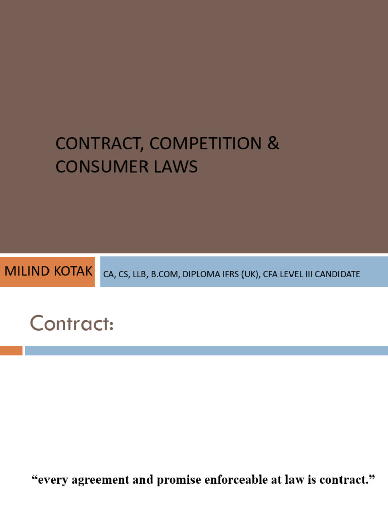1.contract Competition and Consumer Law | PDF | Mobile App | Consideration