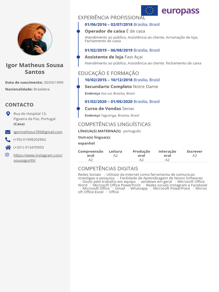 CV - Igor Matheus Sousa Santos | PDF