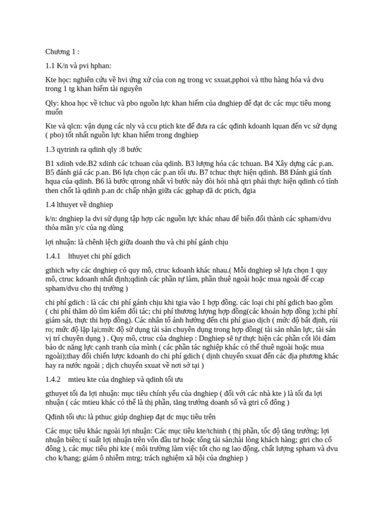 bài tập chép kte qlcn | PDF