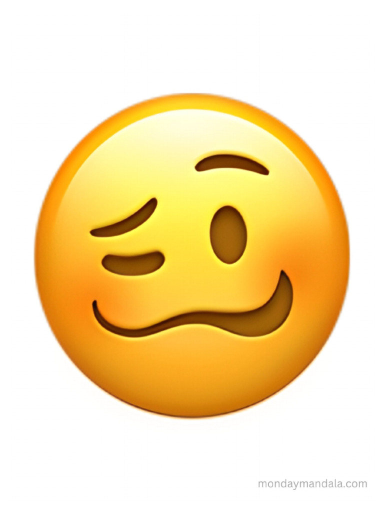 Printable Woozy Face Emoji | PDF
