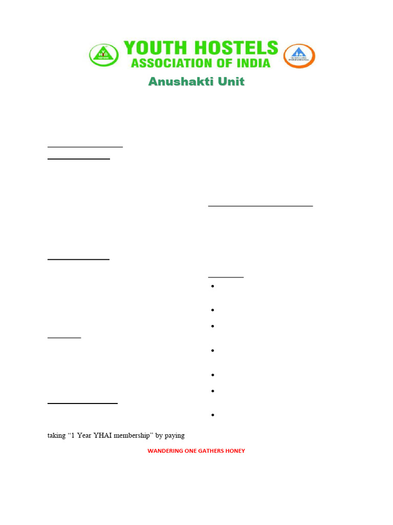 YHAI Notice For Nov-2024 Trek To Alibaug | PDF