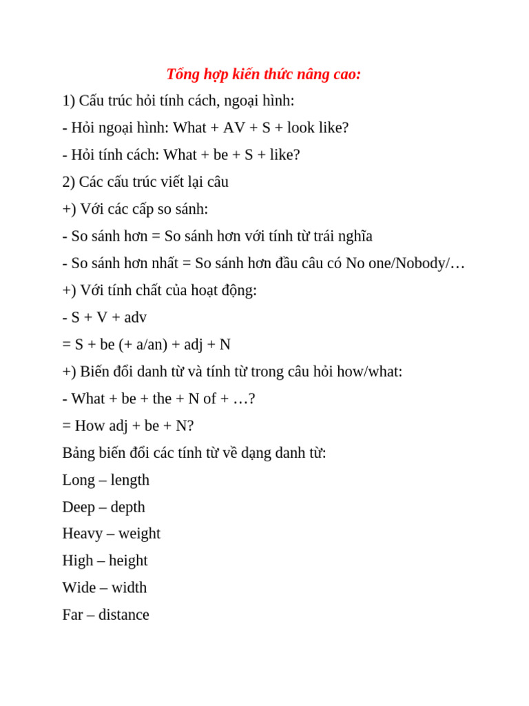 File tổng hợp kiến thức nâng cao cấp THCS | PDF