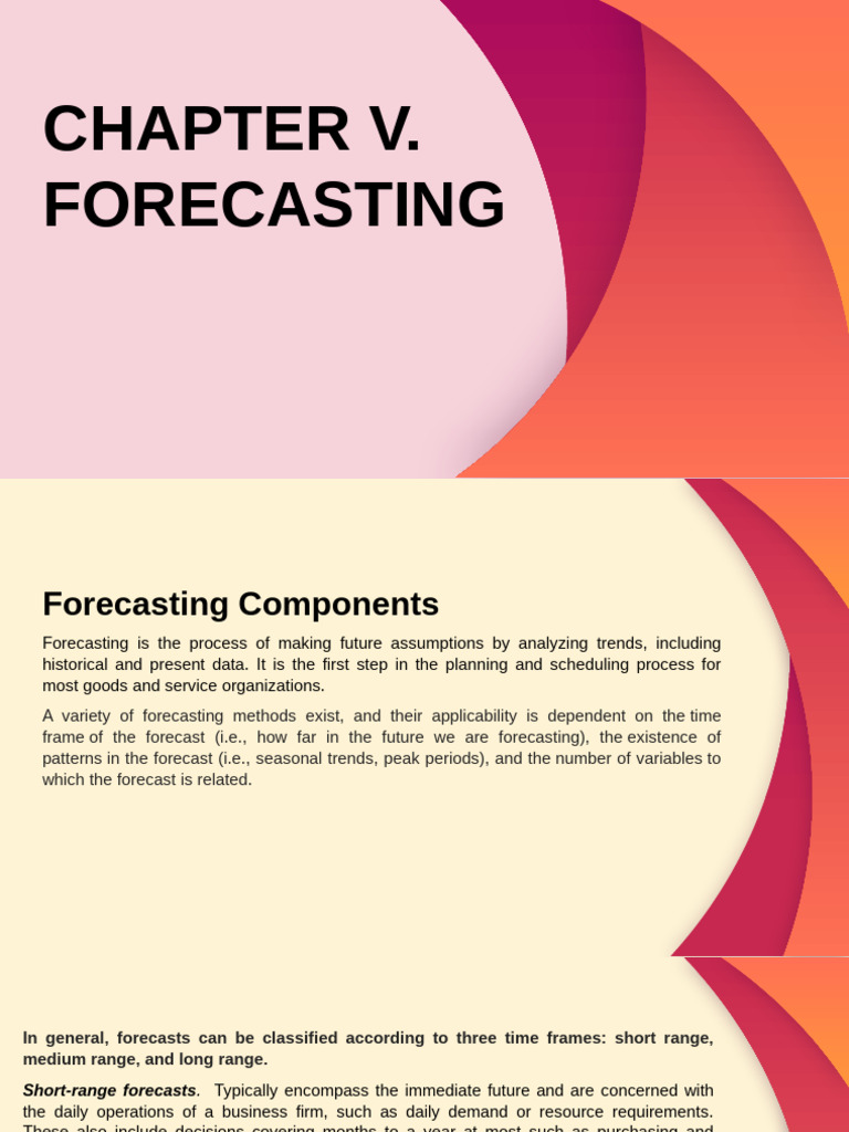 Chapter v. Forescasting | PDF | Forecasting | Moving Average
