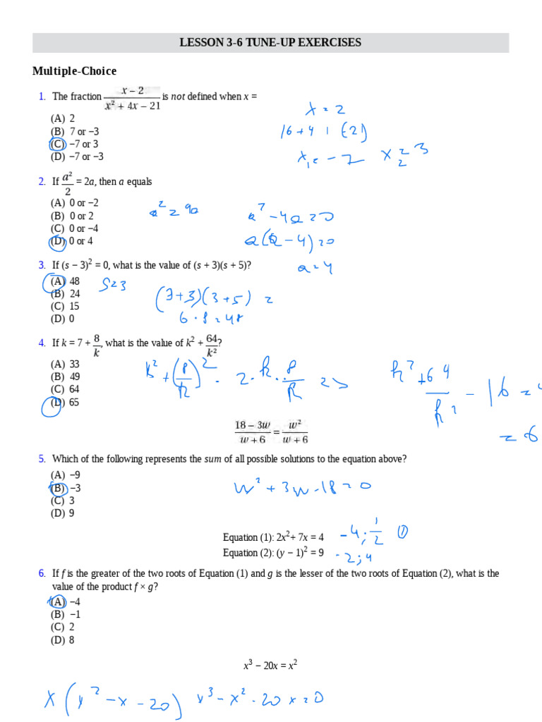 Quadratic Equations B HW | PDF | Mathematics | Mathematical Objects