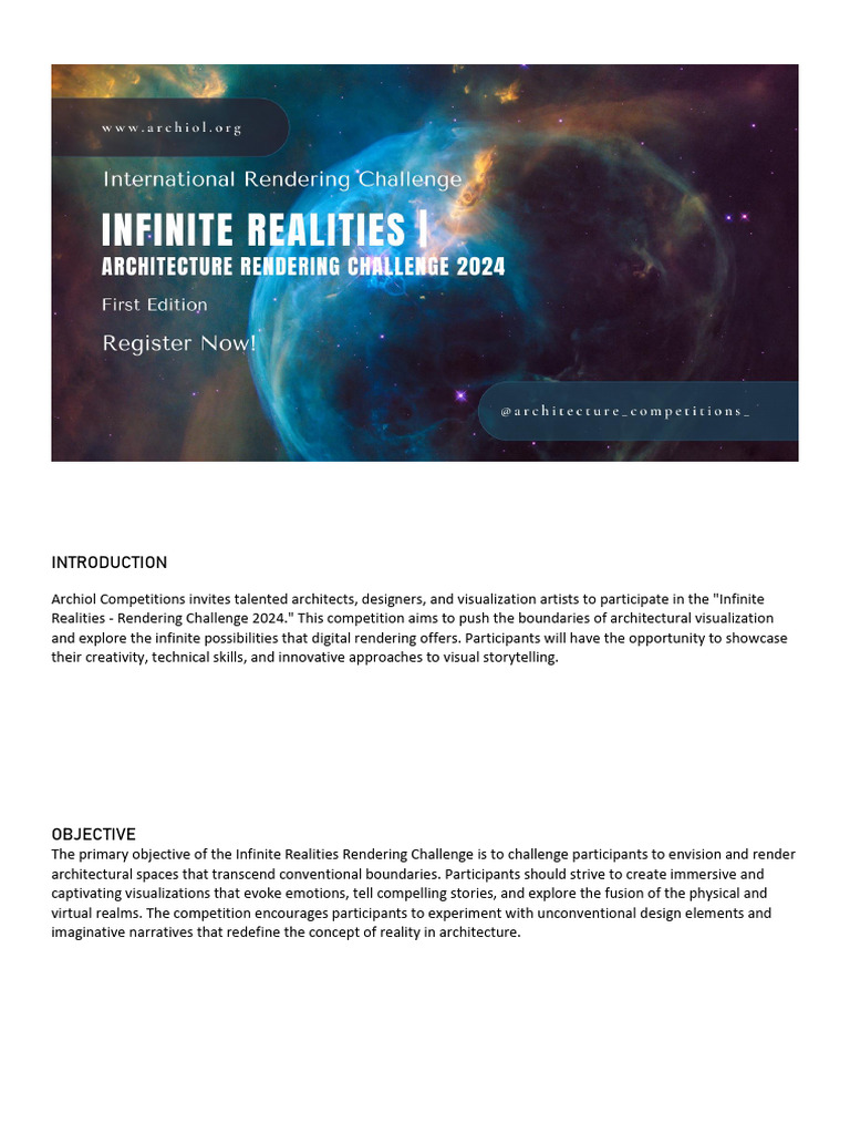 Infinite Realities - Rendering Challenge 2024 | PDF | Reality | Zip ...