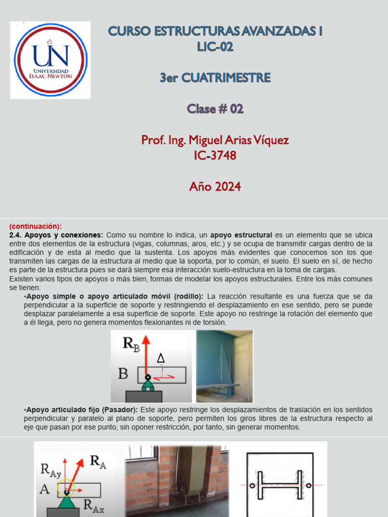 Apoyos y Conexiones en Estructuras Avanzadas | PDF | Fundación ...
