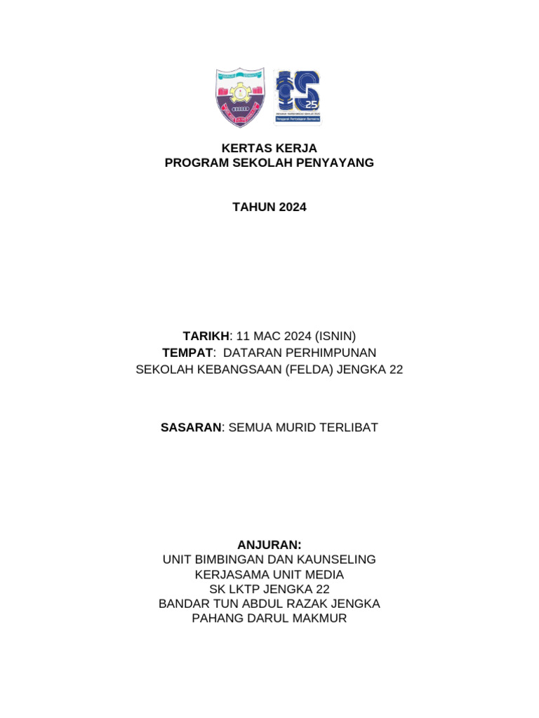 Kertas Kerja Amalan Guru Penyayang 2024 skj22 | PDF