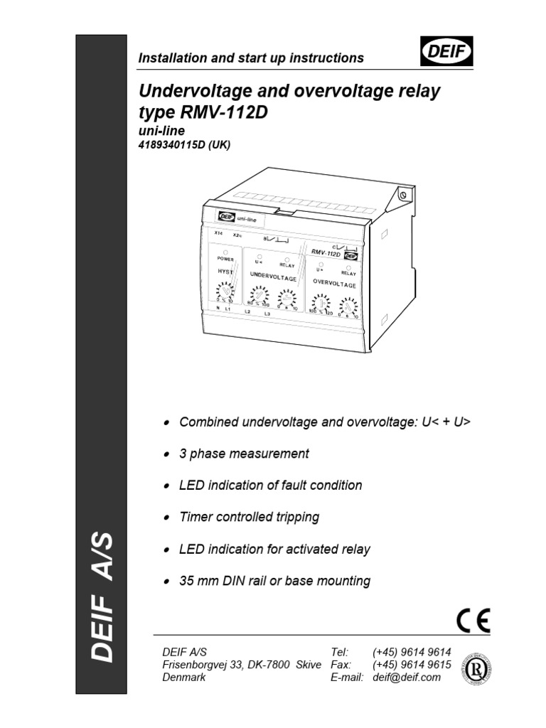 RMV-112D Relay Installation Guide | PDF | Relay | Alternating Current