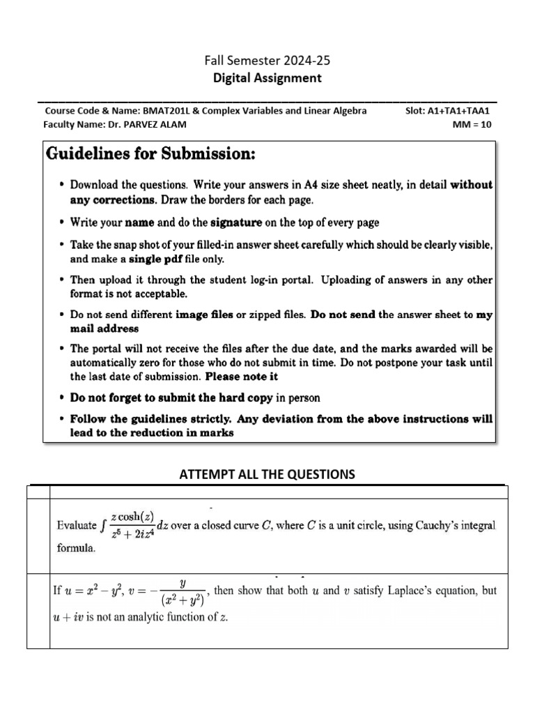 Complex Variables & Linear Algebra | PDF | Computers